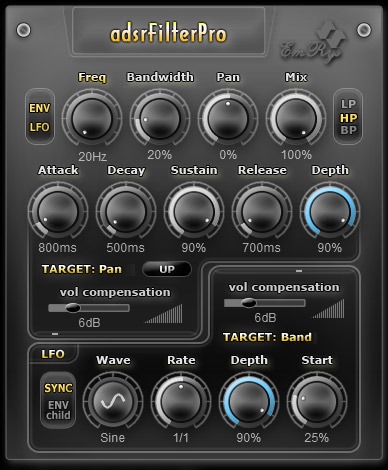 AdsrFilterPro - SaschArt Audio Plugins